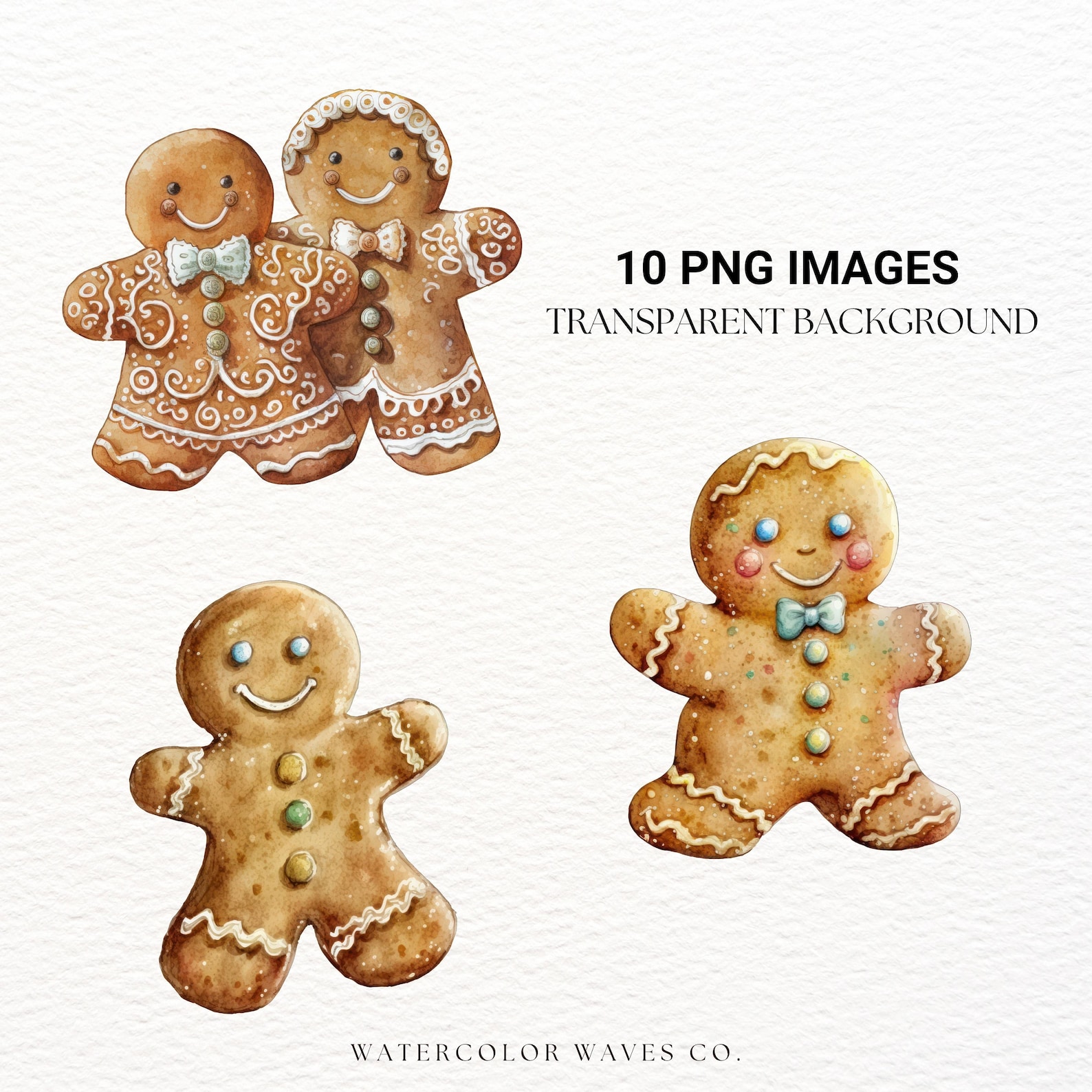 Gingerbread Man Clipart Food PNG Bakery Christmas Cookies - Etsy