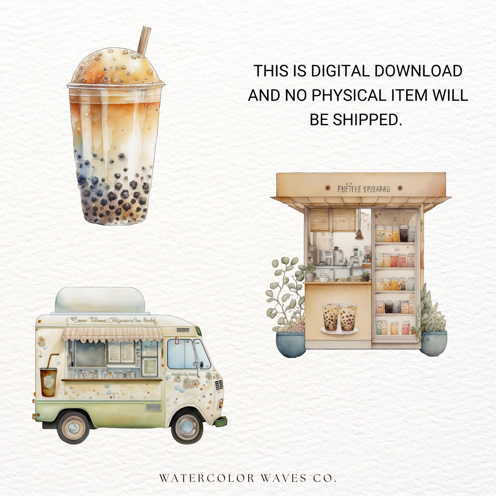 Boba Tea Clipart Bubble Tea PNG Watercolor Drinks Clipart - Etsy Canada
