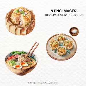 Watercolor Ramen Bowl PNG | Ramen Clipart | Kawaii Clipart | Food ...