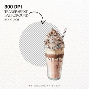 Milkshake Clipart | Watercolor Ice Cream Decor | Summer Clipart ...