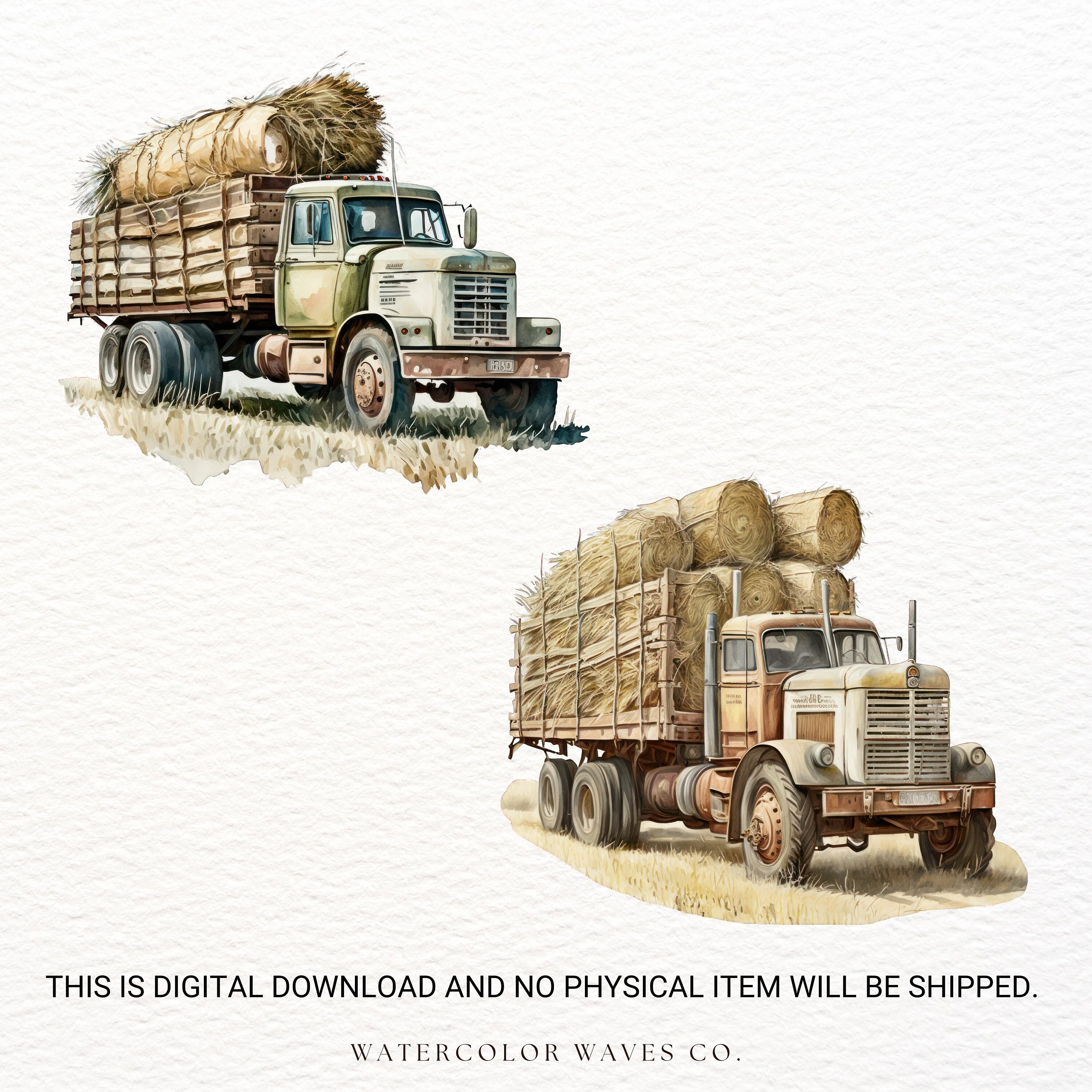 Old Farm Truck Clipart Farm PNG Watercolor Truck Farm - Etsy UK