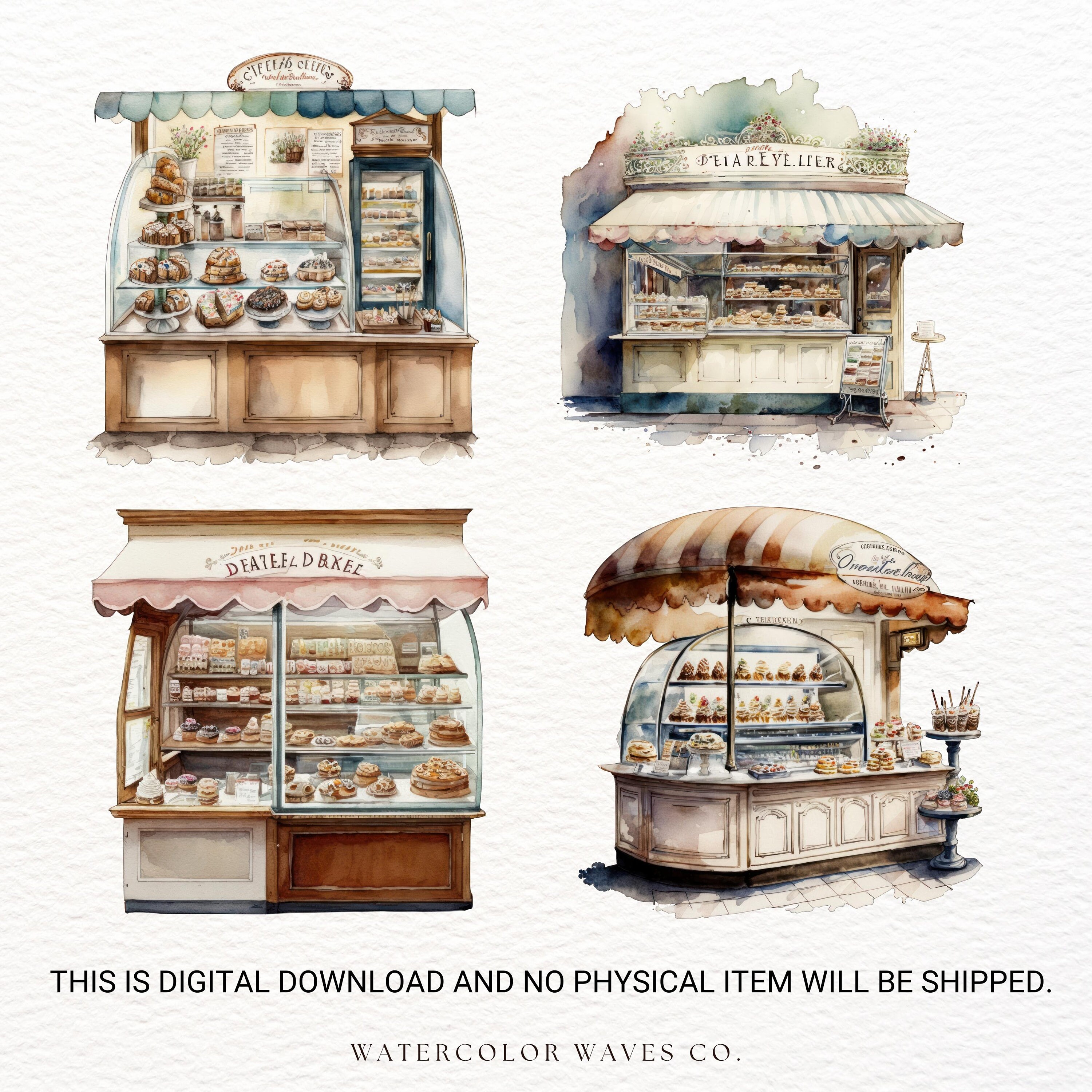 Bakery Shop Clipart Bakery PNG Paris Cafe Clipart - Etsy Australia