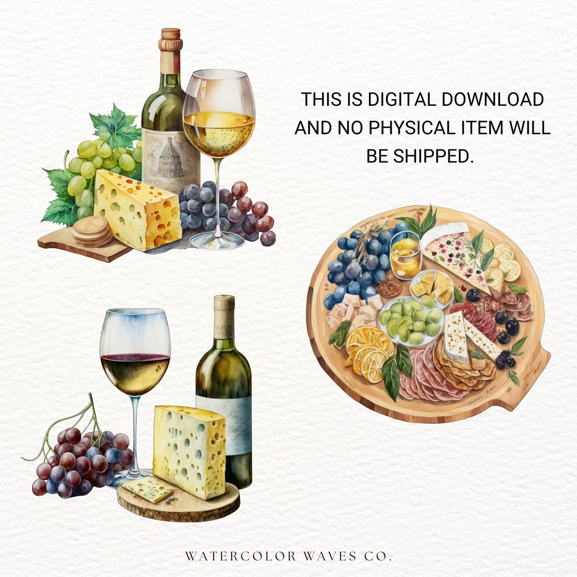 Wine and Cheese Clipart Wine PNG Food Clipart Cheese PNG - Etsy UK