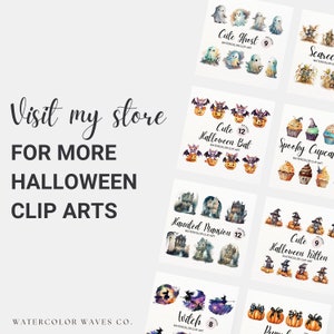 Watercolor Witch Hat Clipart | Halloween PNG | Witch Clipart Bundle ...