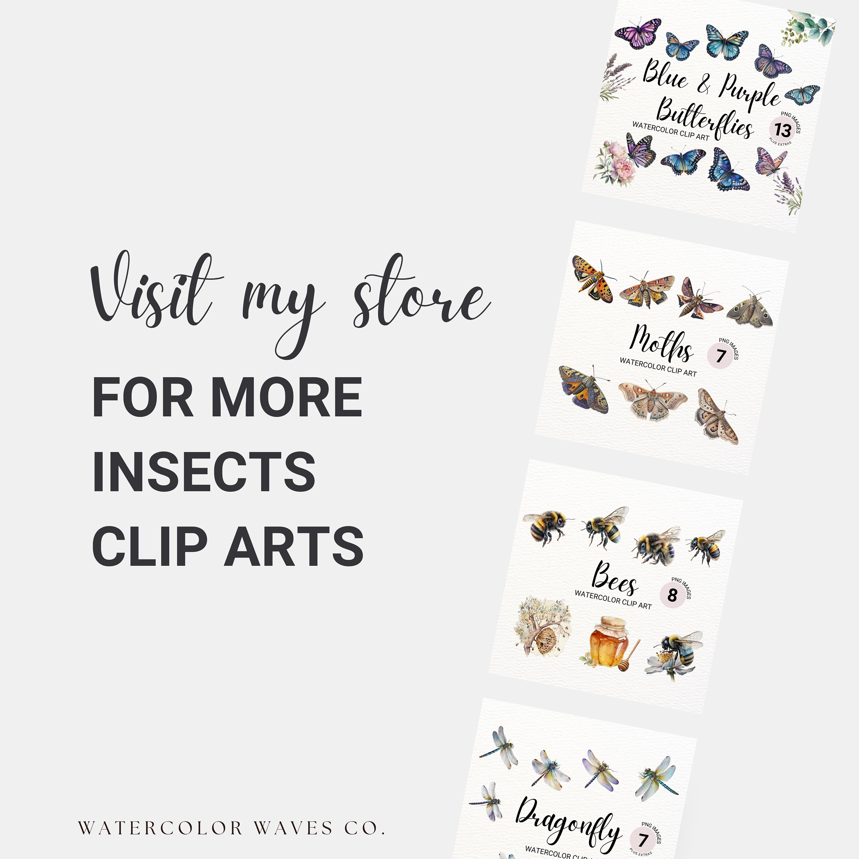 Monarch Butterfly Clipart Watercolor Butterfly PNG Floral - Etsy UK