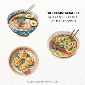 Watercolor Ramen Bowl PNG | Ramen Clipart | Kawaii Clipart | Food ...