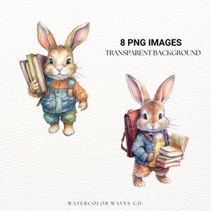 Smart Bunny Clipart | Easter Bunny PNG | Cute Baby Animals | Nursery ...