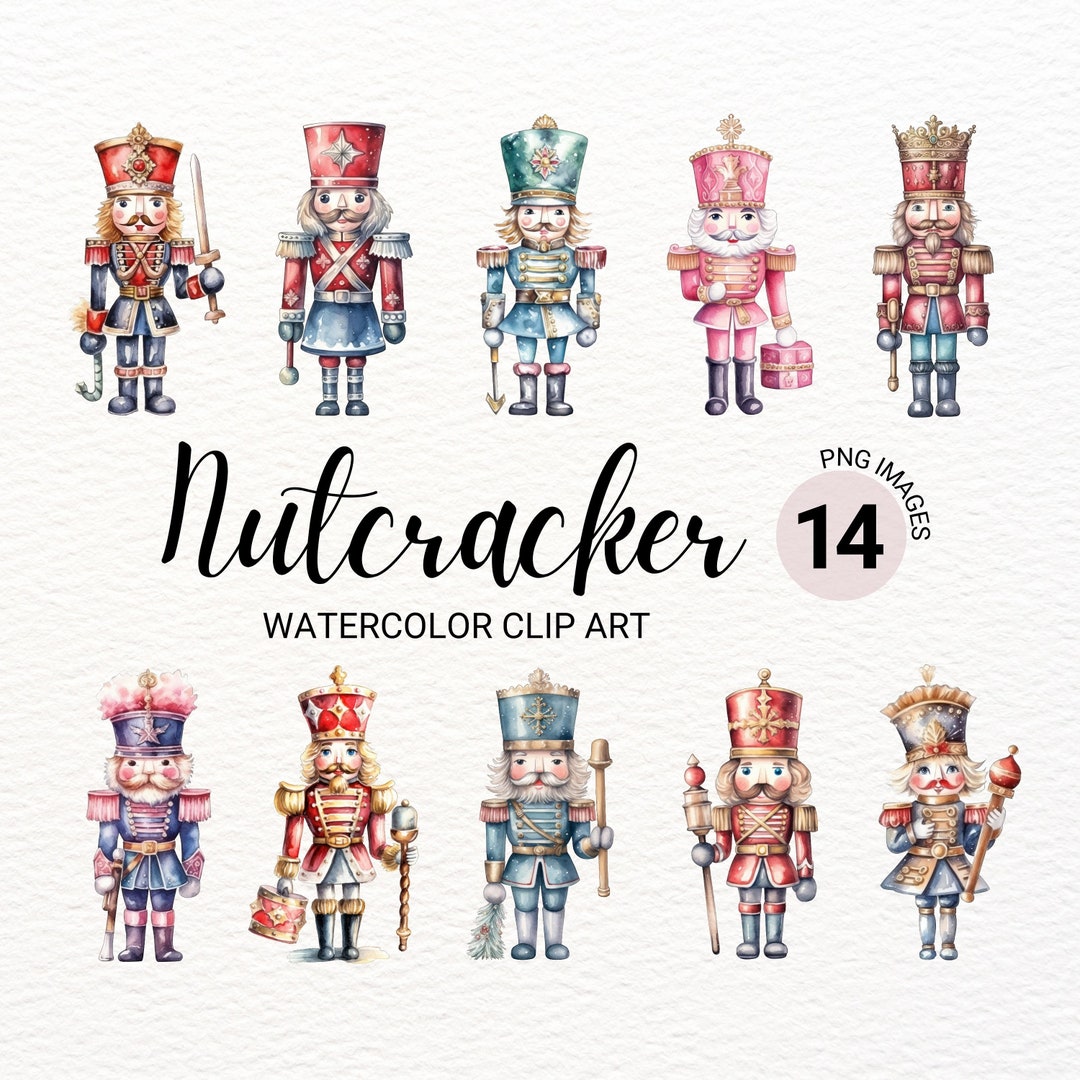 Christmas Nutcracker PNG | Watercolor Clipart Bundle | Junk Journal ...