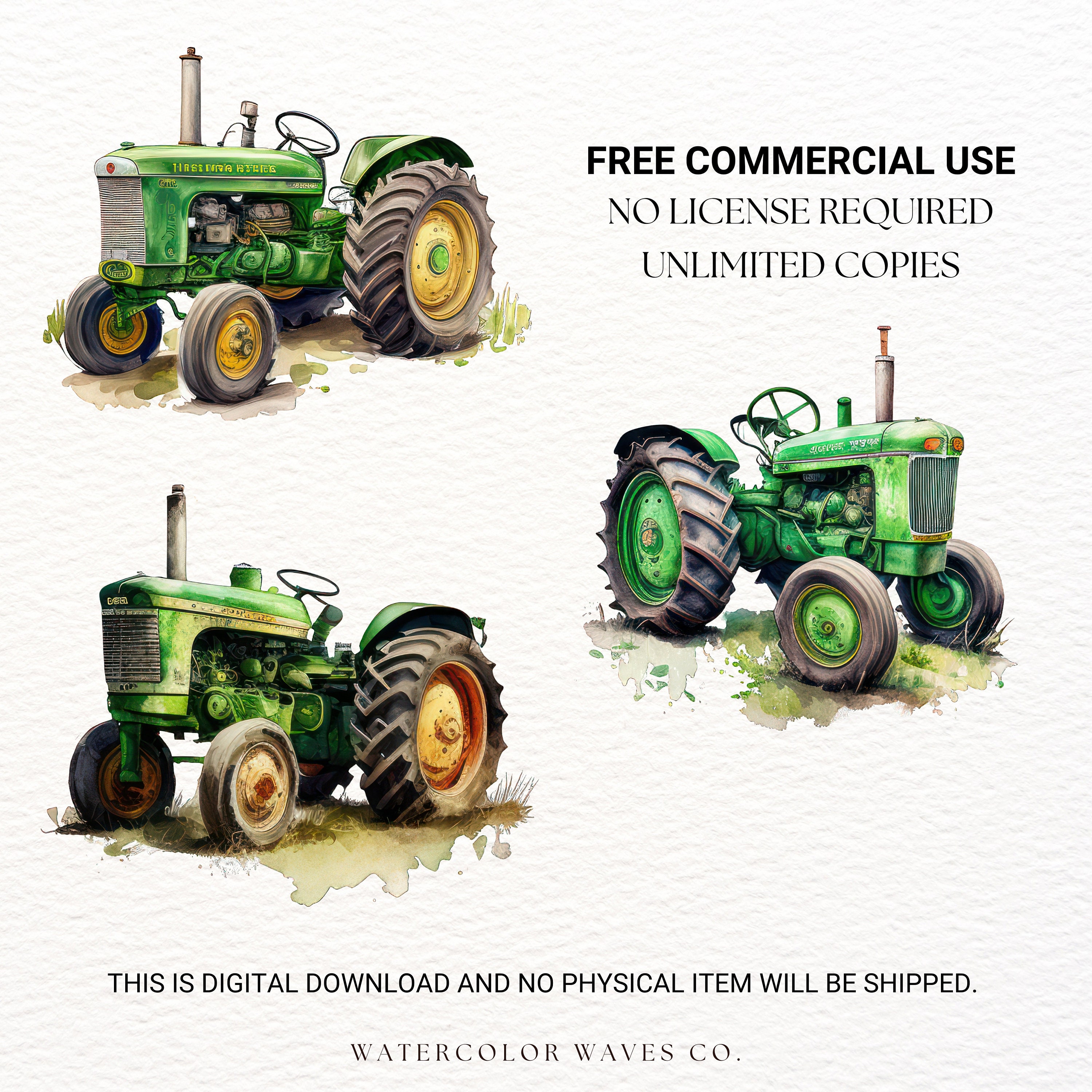 Farm Red Tractor PNG Farm Clipart Watercolor Tractor - Etsy Australia