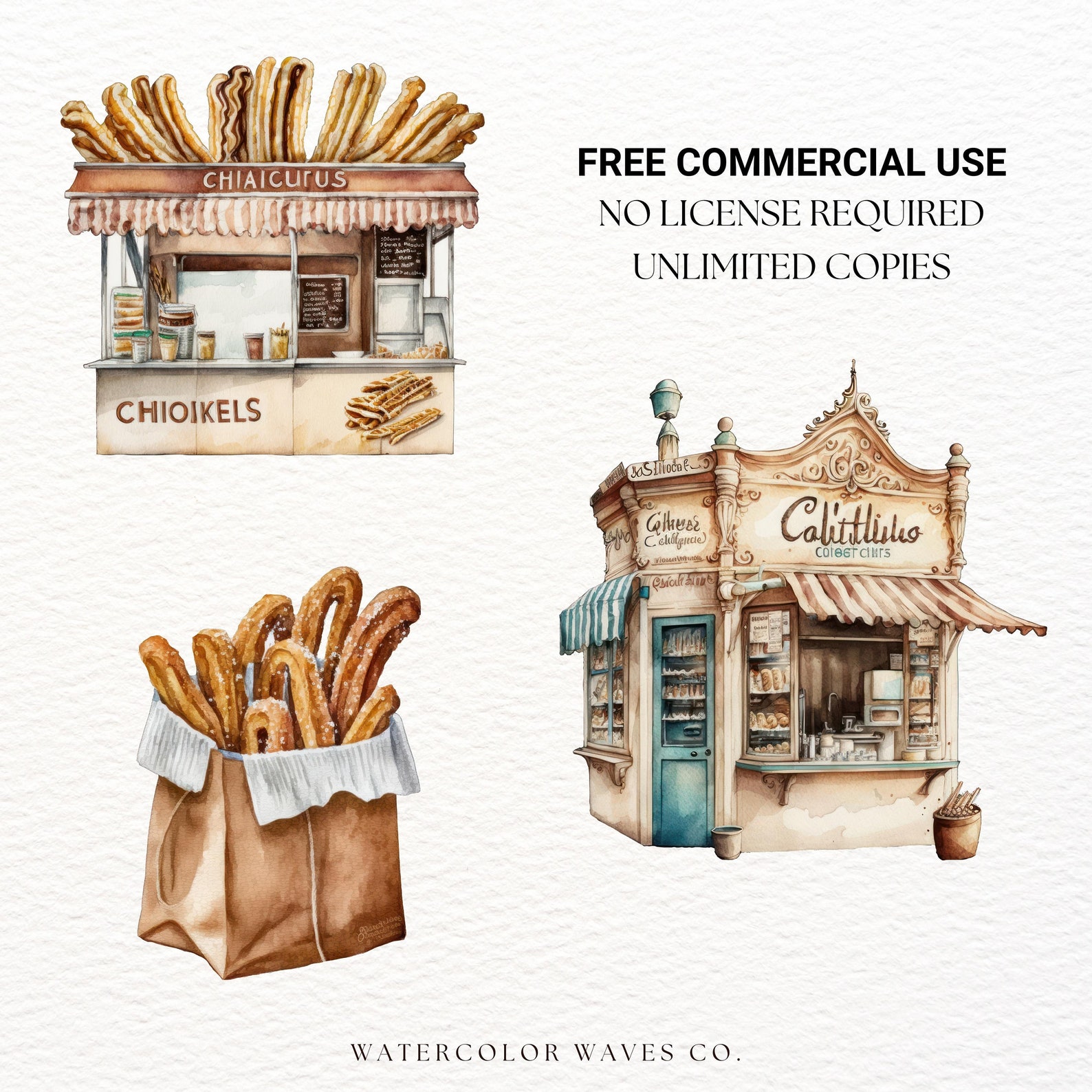 Churros Stand Clipart | Baking Clipart | Food Clipart | Dessert Clipart ...
