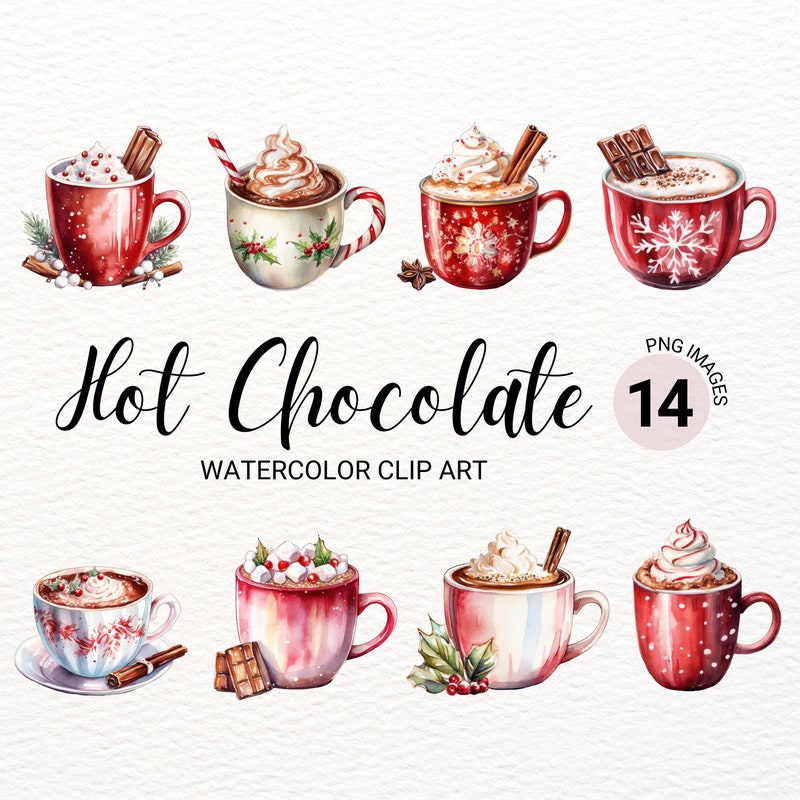 Hot Cocoa Clipart - Etsy