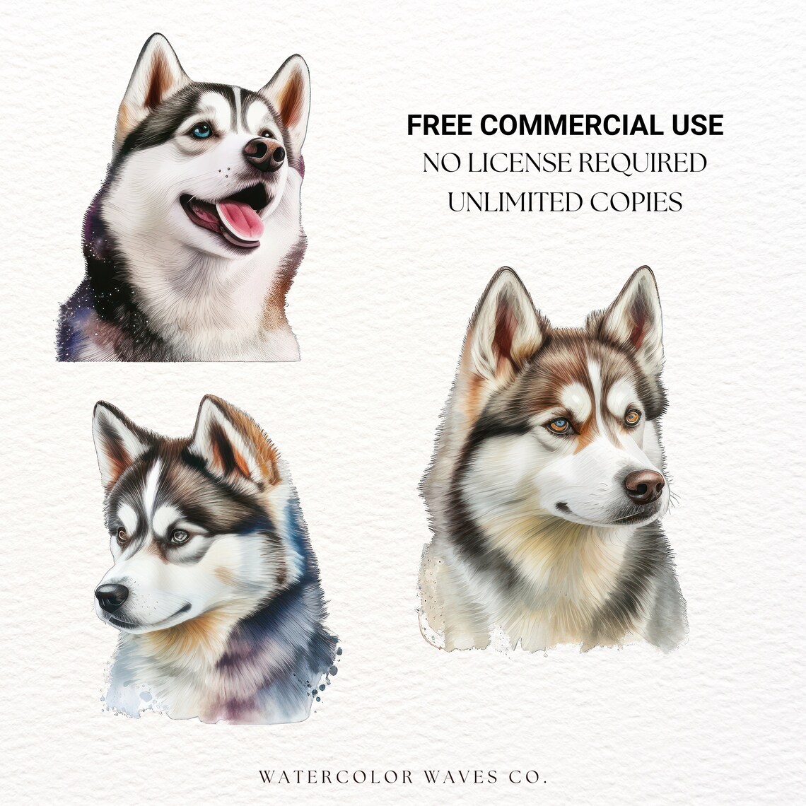 Siberian Husky Clipart Husky Dog PNG Watercolor Dog - Etsy