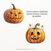 Halloween Pumpkin Clipart Watercolor Halloween PNG Spooky Collage Image ...