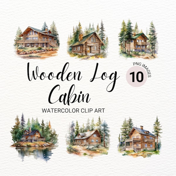 Log Cabin Art - Etsy