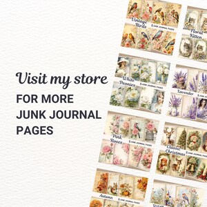 Watercolor Butterfly Junk Journal Pages Vintage Butterflies Floral ...