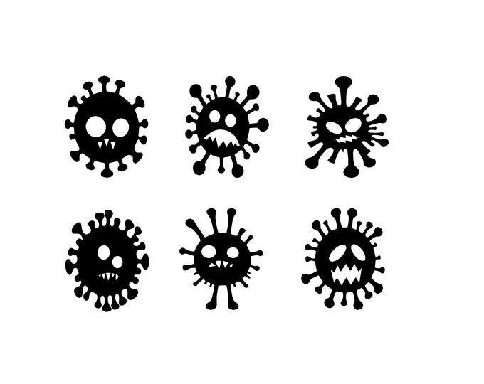 Germ Outline SVG, Germ Svg, Bacteria Svg, Virus Svg, Germ Clipart, Germ ...