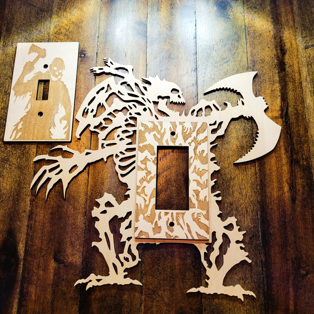 SVG Light Switch Halloween Trim Decor Laser Files With Toggle AND ...