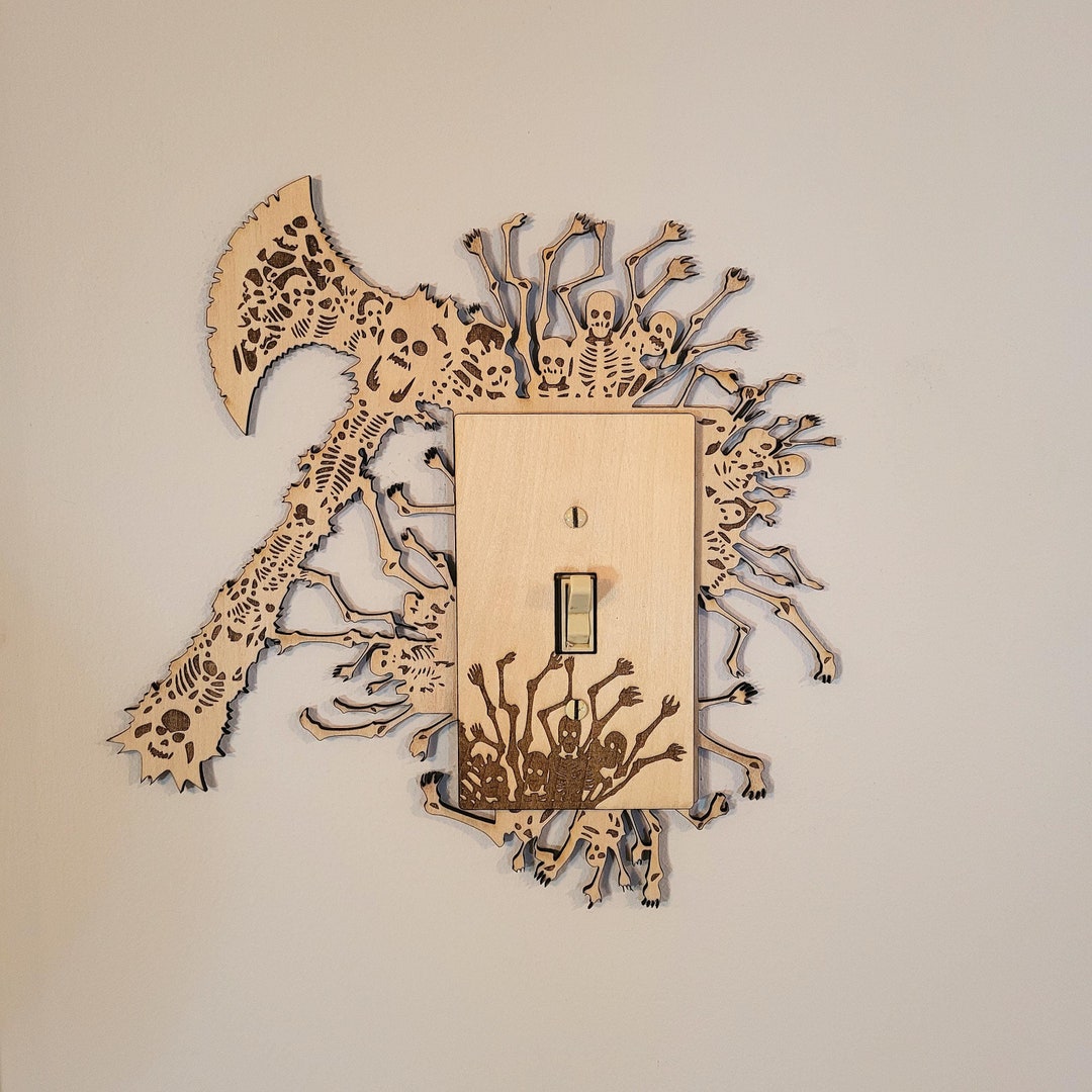 Lightburn SVG Halloween Horror Light Switch Wall Decor Zombies Axe ...