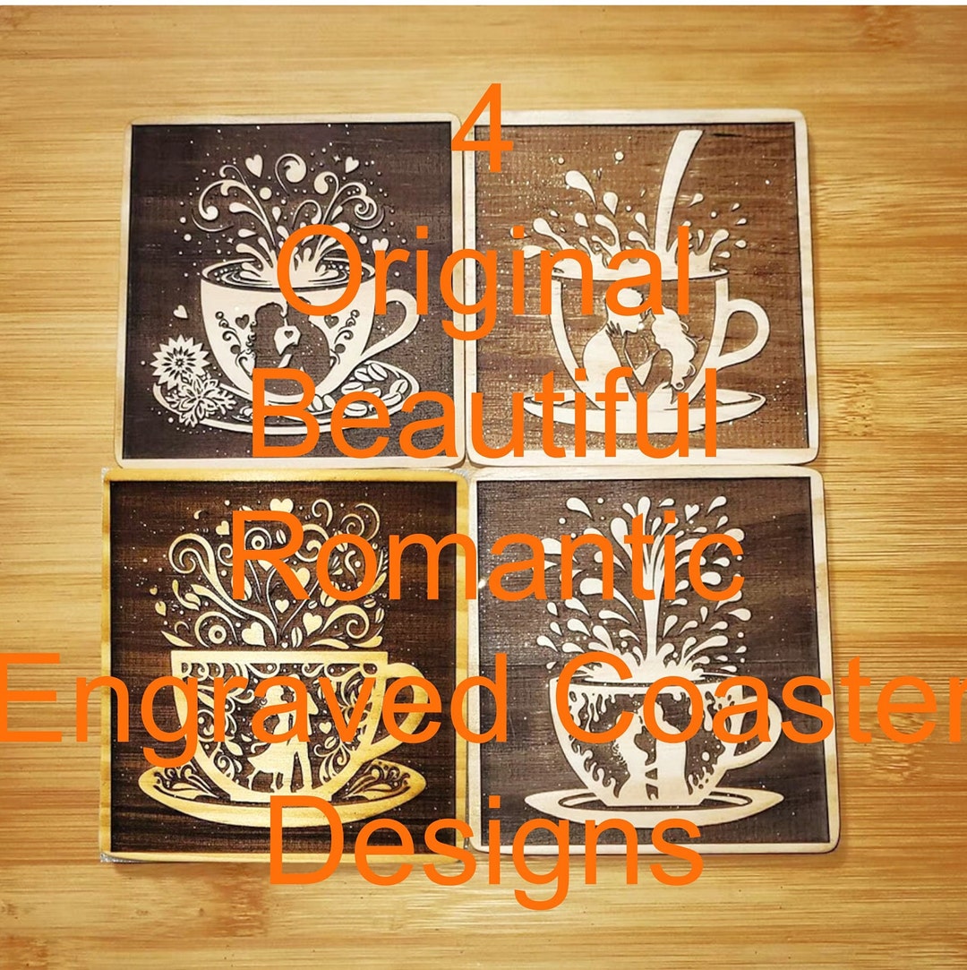SVG Romantic Coffee Lovers Engravings 4 Exclusive Cafe Cream Designs ...