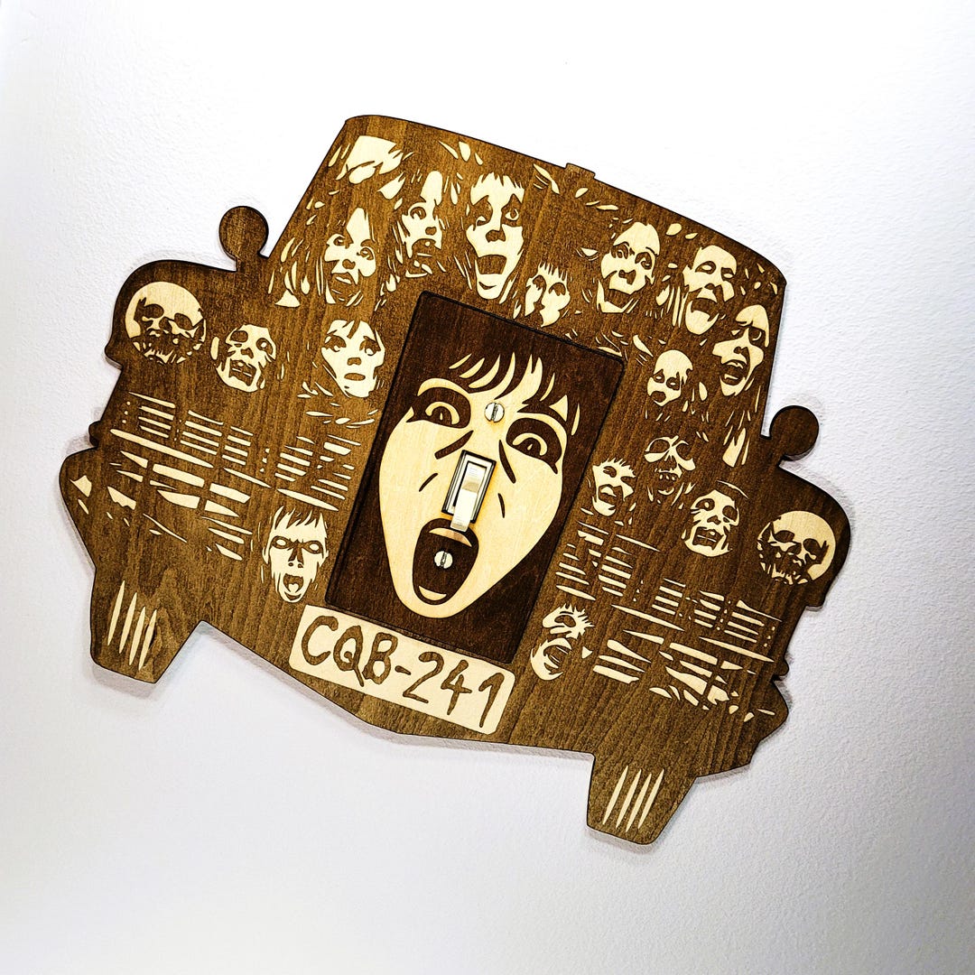 SVG Christine Horror CQB-241 License Plate Laser Files! Scary Halloween Light Switch Decor ...