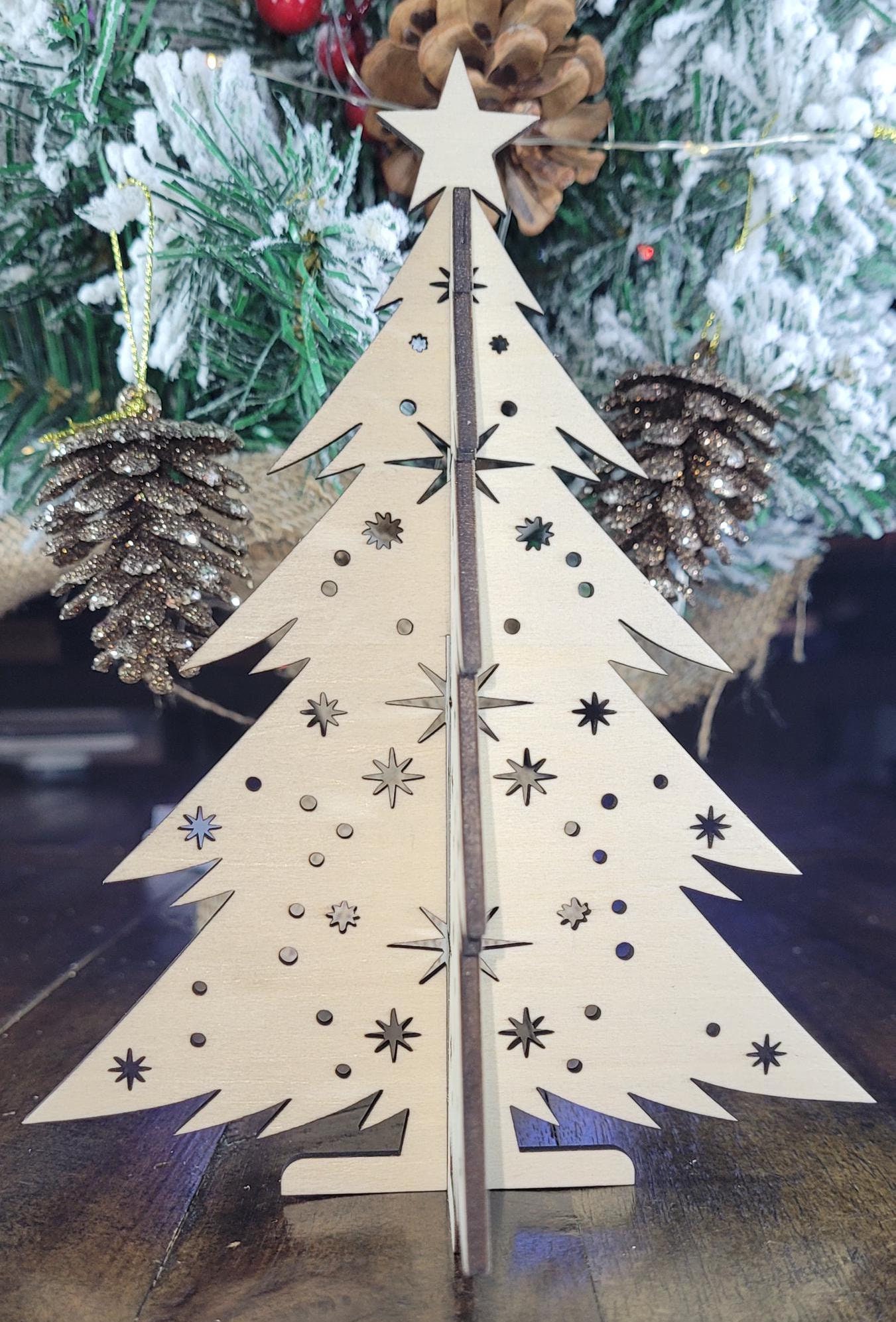 3D Christmas Tree Laser Cut Files Easy Assembly Instant Download SVG ...