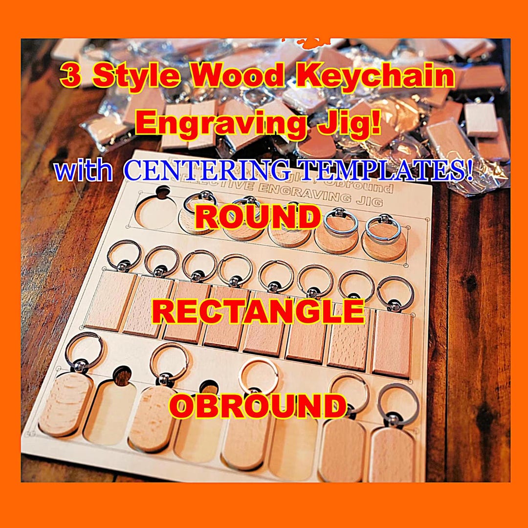Keychain Jig Laser Files: Round, Rectangle, Obround (SVG DXF Ai ...
