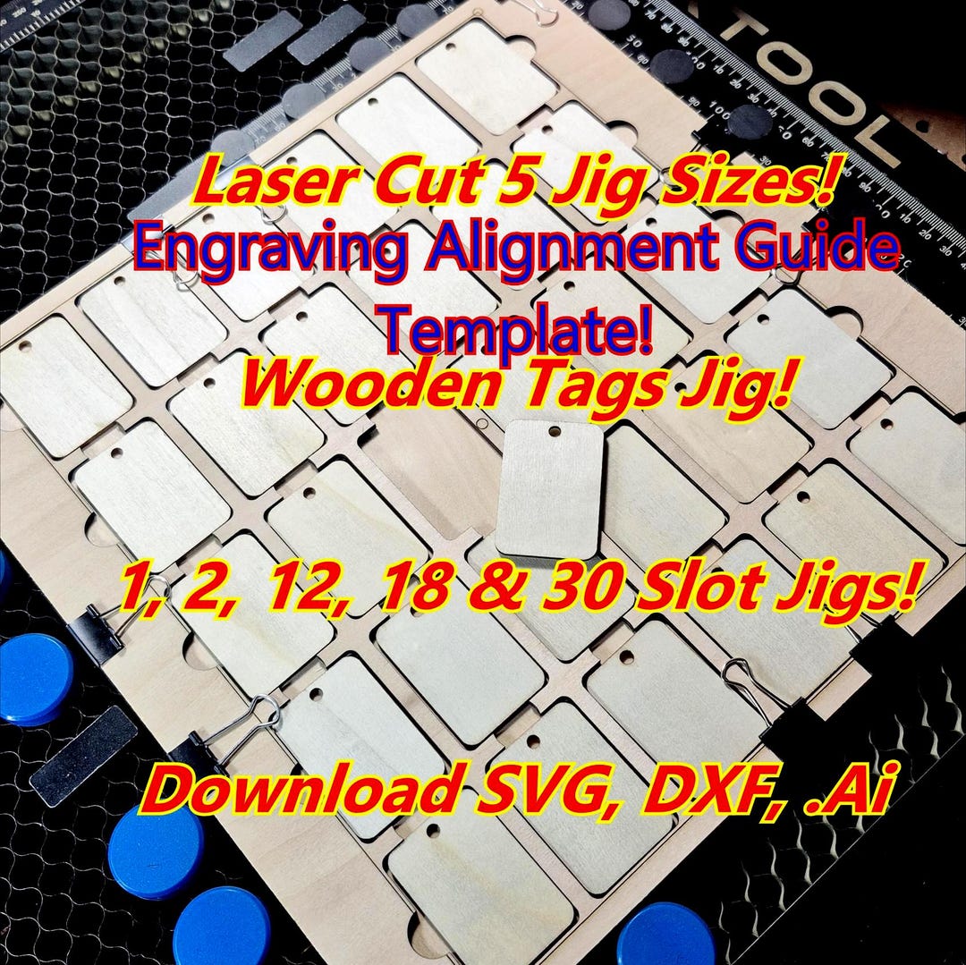 Wooden Tag Jig Cut Files | 5 Jig Sizes | Secure | Bonus Engraving ...