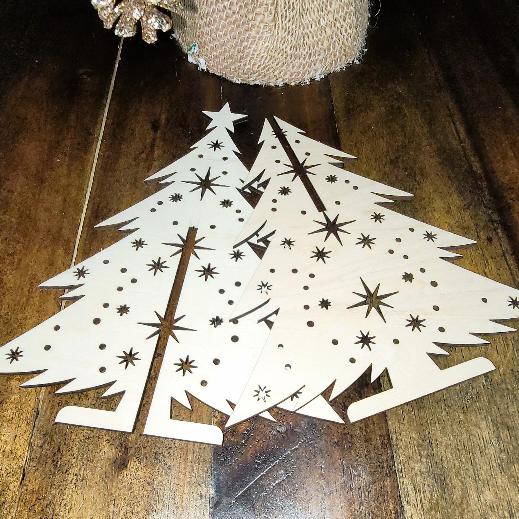 3D Christmas Tree Laser Cut Files Easy Assembly Instant Download SVG ...