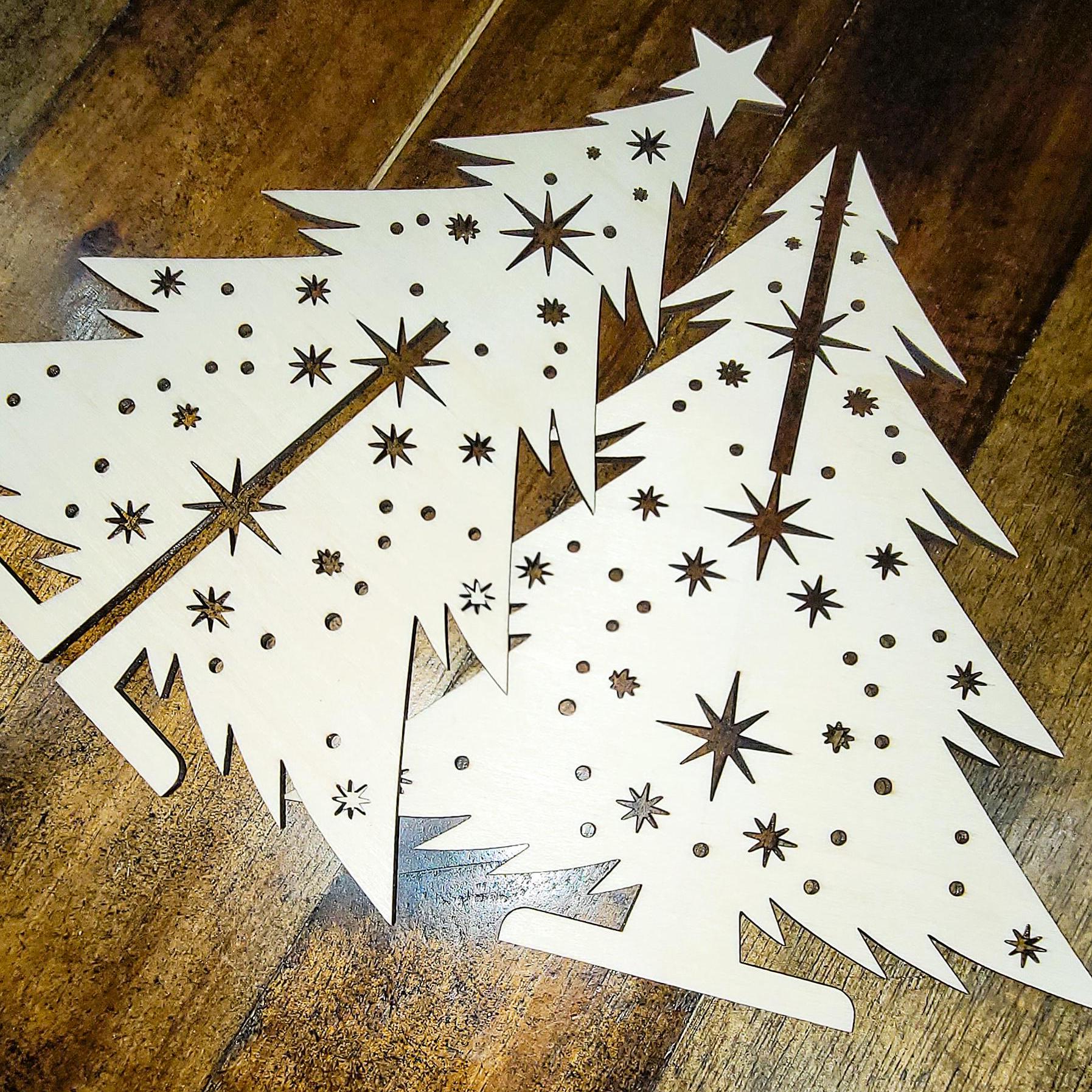 3D Christmas Tree Laser Cut Files Easy Assembly Instant Download SVG ...