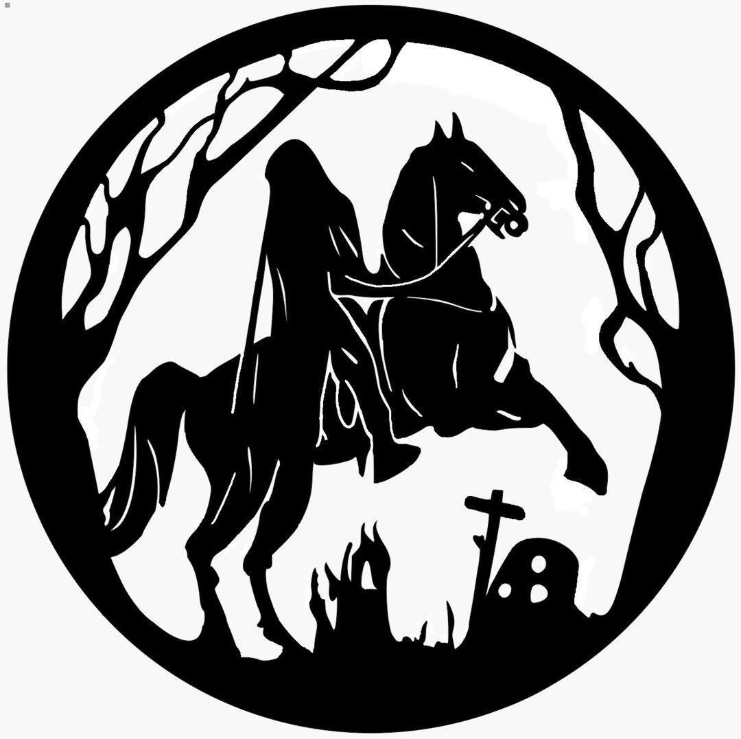 Headless Horseman SVG: Spooky Laser Cut Files (digital Download) - Etsy UK