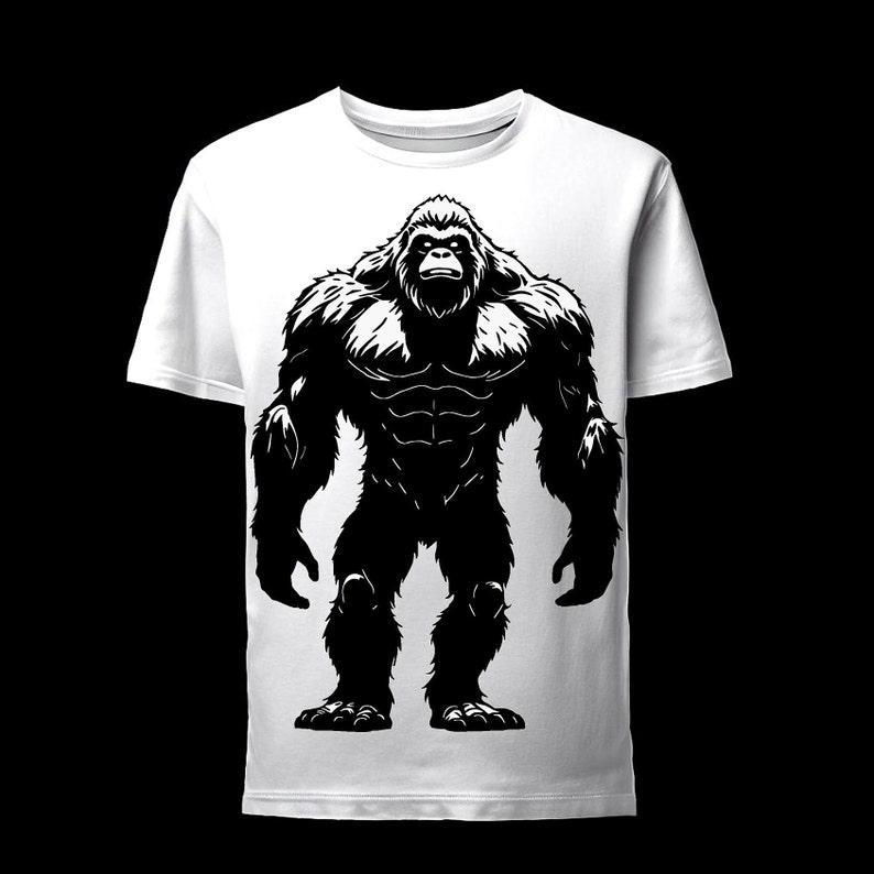 Bigfoot SVG Sasquatch JPG Yeti DXF Digital Engraving Files Silhouette ...