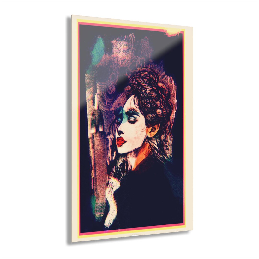Angelic Portrait Acrylic Print, Vibrant Wall Art, Modern Decor (24x36 ...