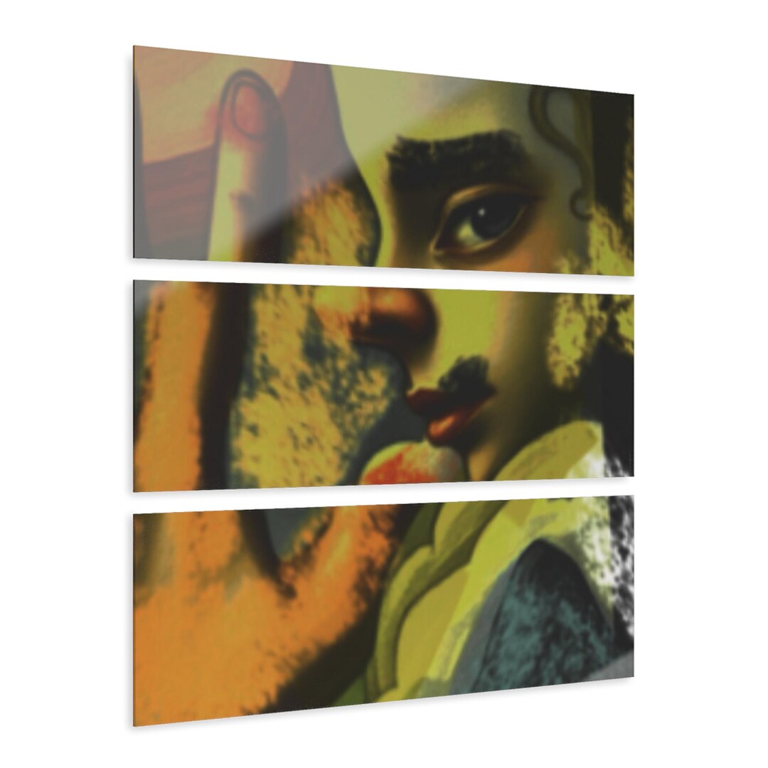 Modern Abstract Face Triptych Acrylic Prints | 3-panel Wall Art - Etsy