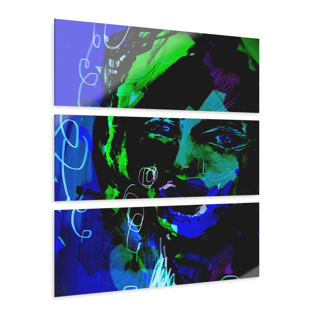 Acrylic Prints, Picasso Blue Period Inspired Print, Triptych Wall Art ...