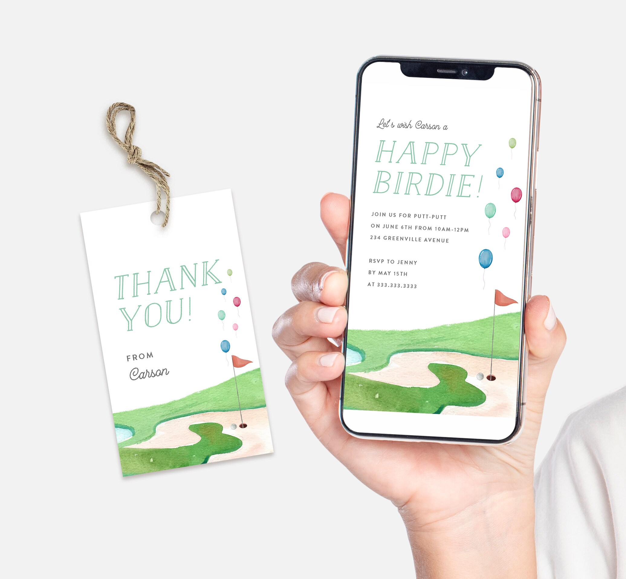 Golf Birthday Invitation, Digital Boy Birthday Invitation, Putt-putt ...