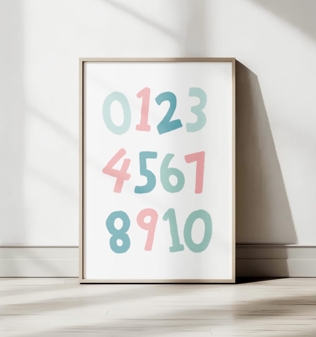 Pastel Numbers Poster, Nursery Wall Decor, Digital Download - Etsy