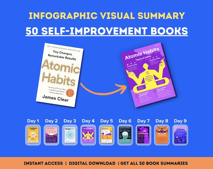 50 Self-help Books Visual Summaries: Quick Reference Guide (digital ...