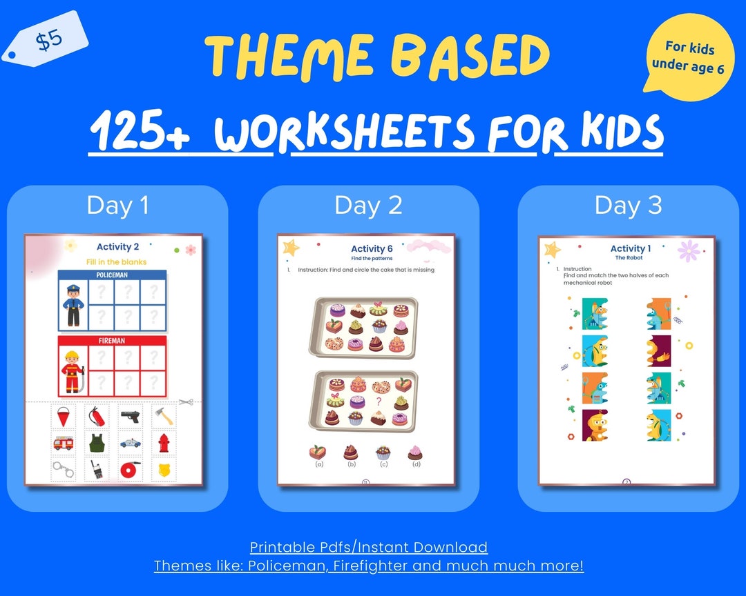 125+ Theme-based Printable Worksheets for Kids | Fun Learning ...