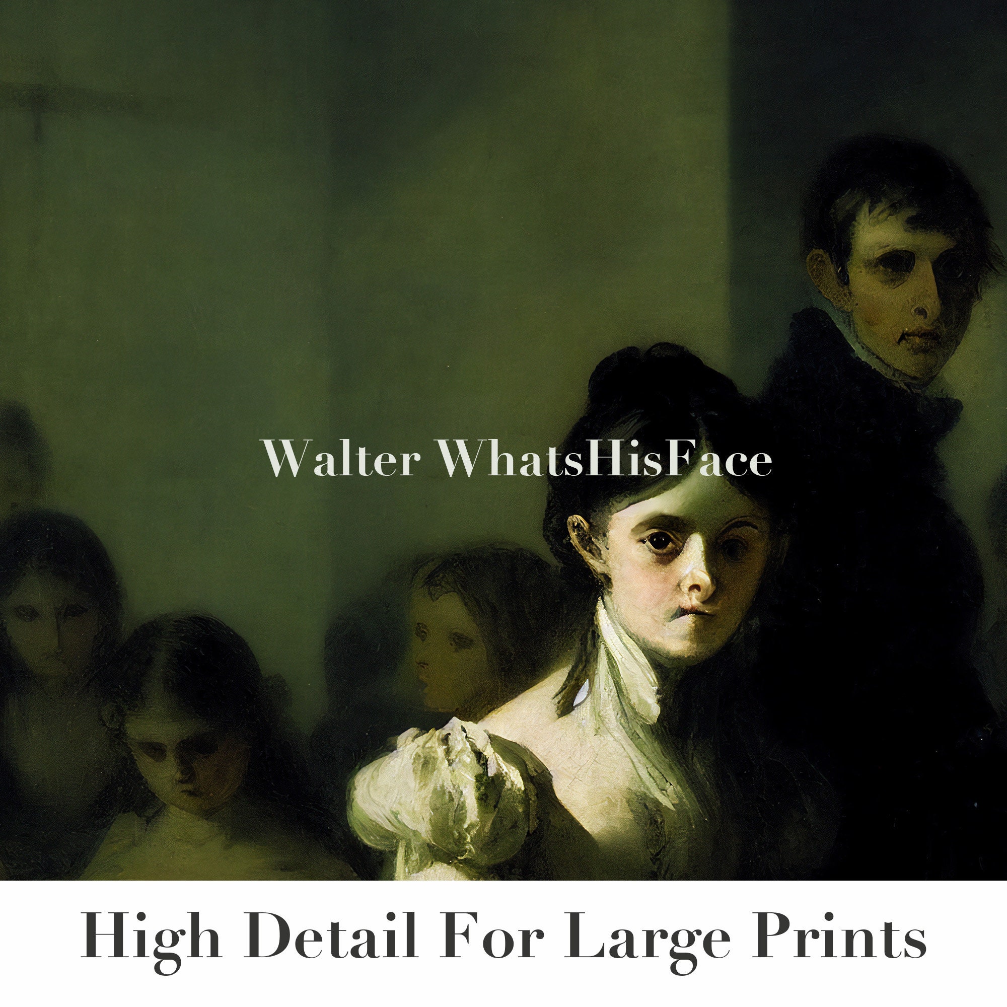 Gothic Classroom Moody Dark Painting Printable Wall Art as Instant ...