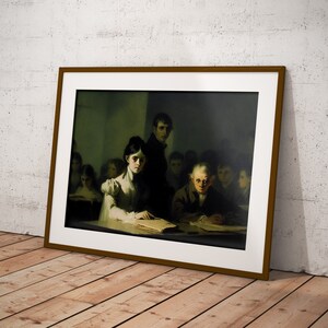 Gothic Classroom Moody Dark Painting Printable Wall Art as Instant ...