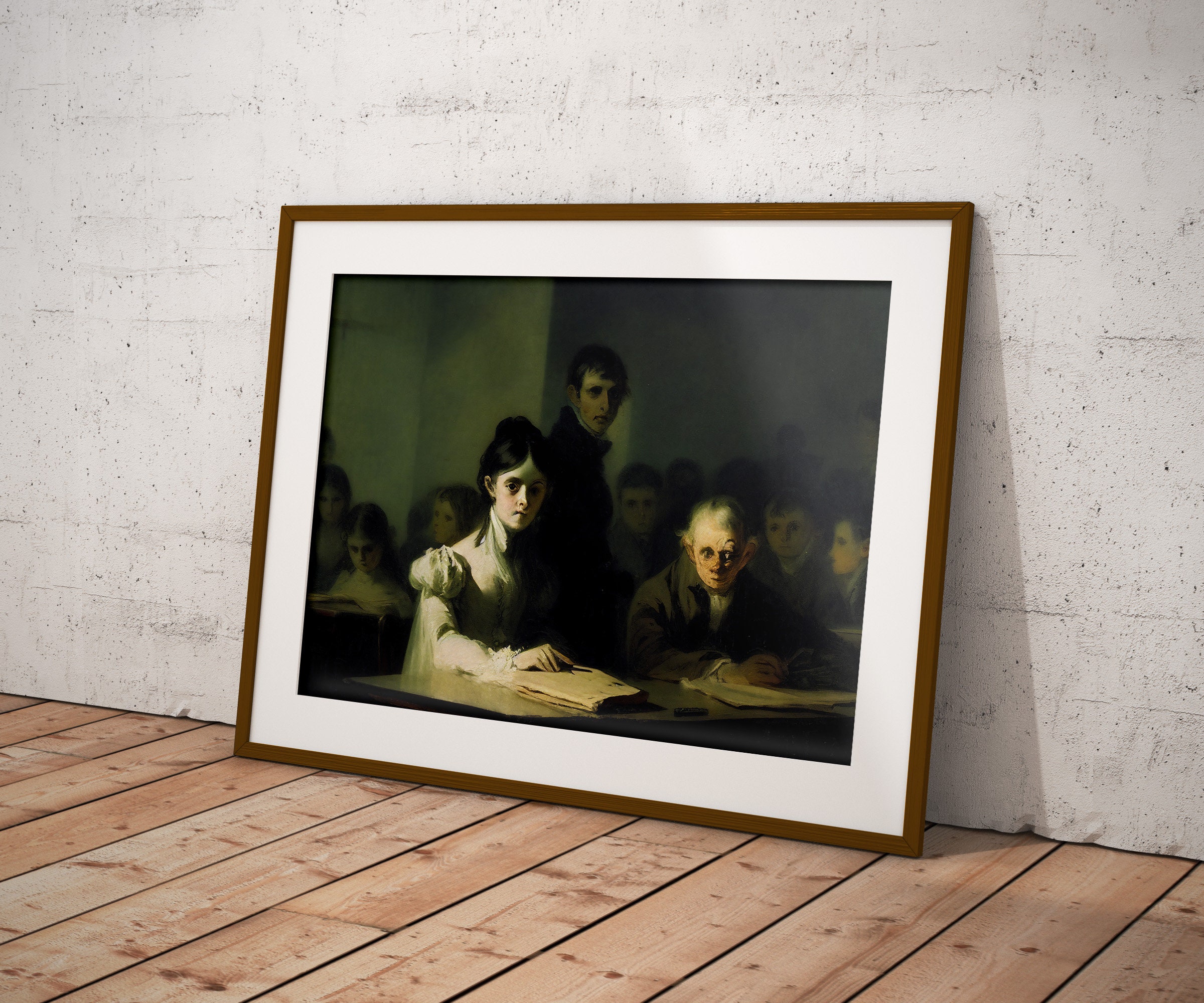 Gothic Classroom Moody Dark Painting Printable Wall Art as Instant ...