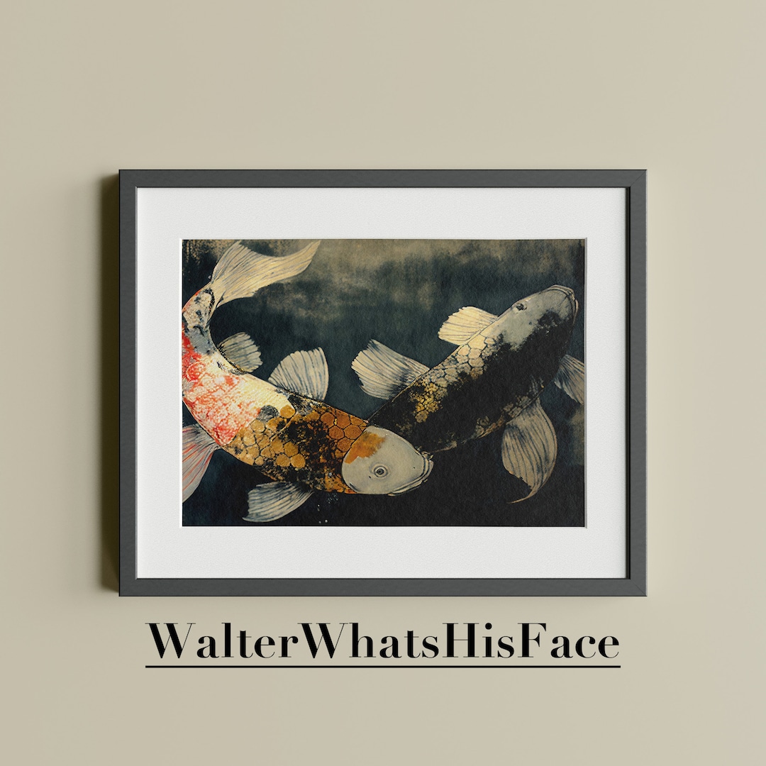 Japanese Koi Carp Painting Koi Print Carp Art Printable Artwork Digital ...