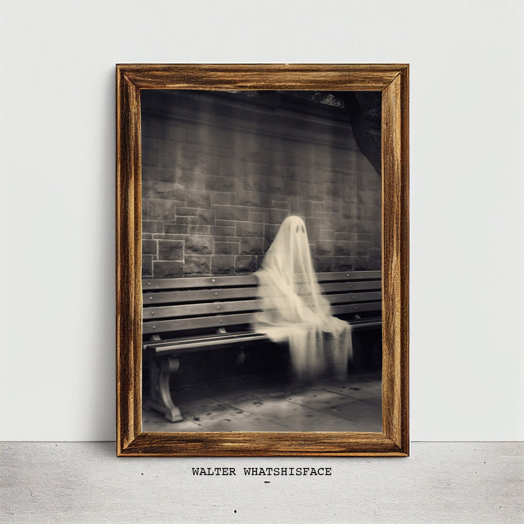 Ghost Sat on Bench Moody Occult Dark Photograph, Dark Academia ...