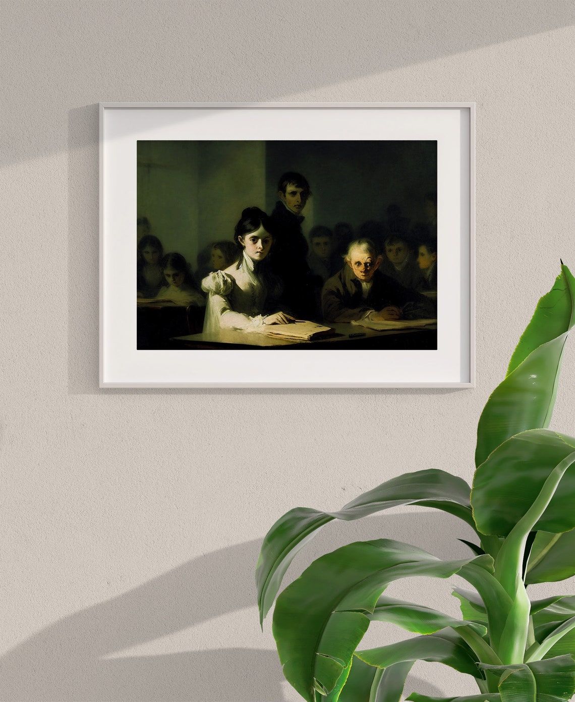 Gothic Classroom Moody Dark Painting Printable Wall Art as Instant ...