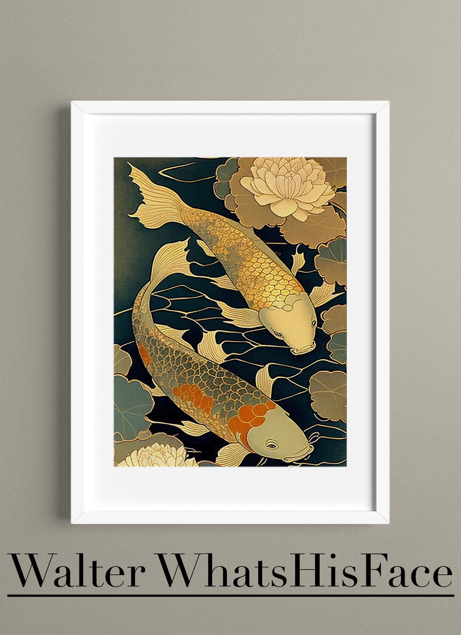 Japanese Koi Carp Painting Japanese Woodblock Print Carp Art Printable ...