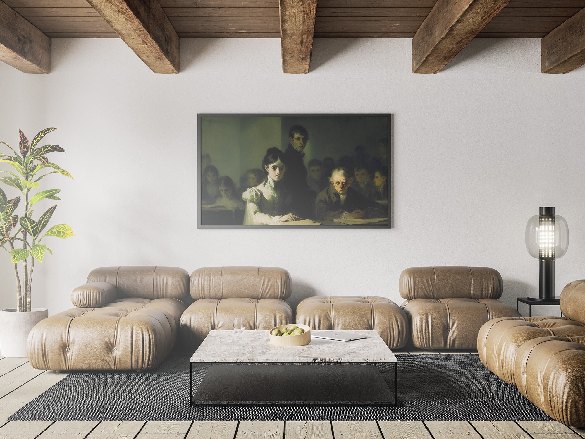 Gothic Classroom Moody Dark Painting Printable Wall Art as Instant ...