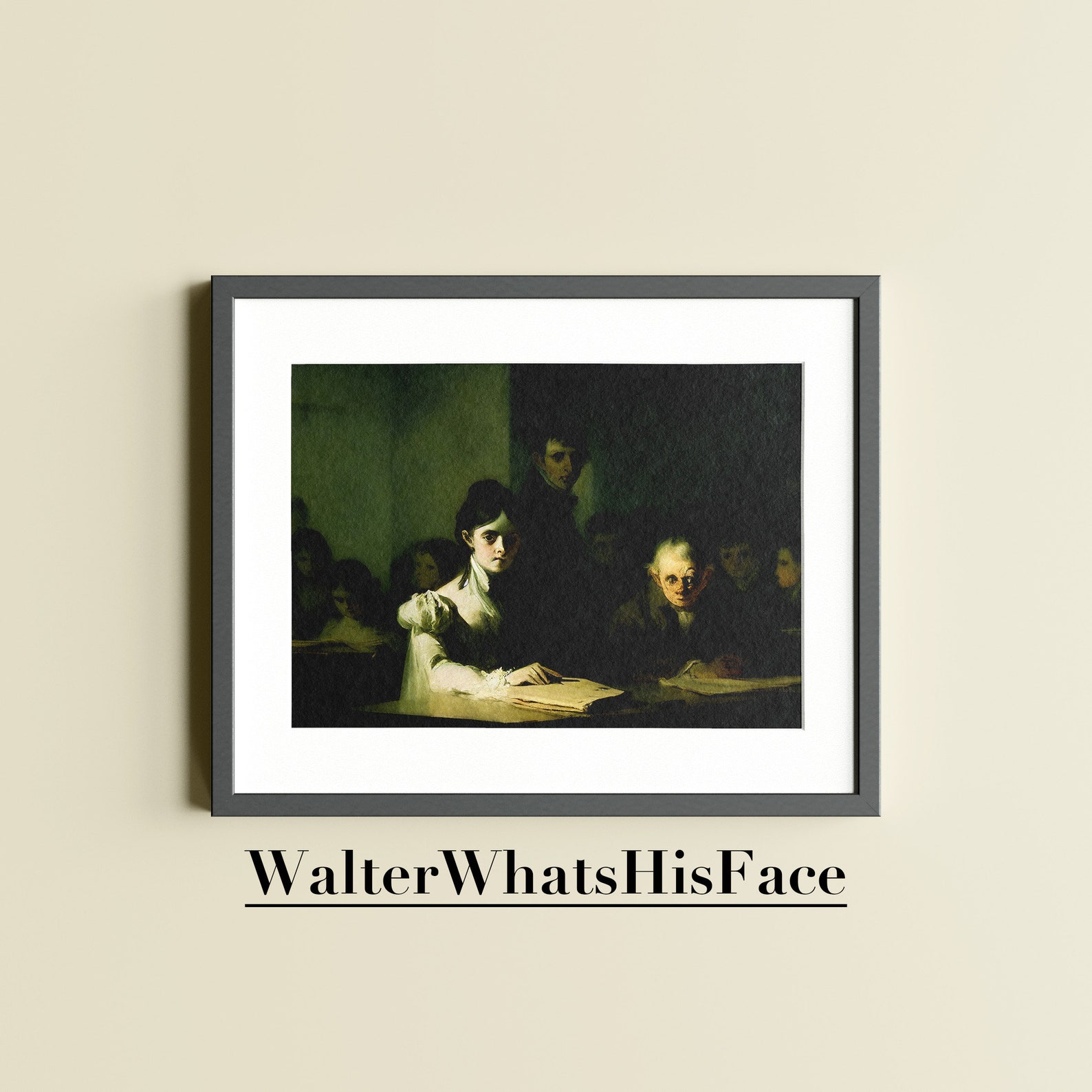 Gothic Classroom Moody Dark Painting Printable Wall Art as Instant ...