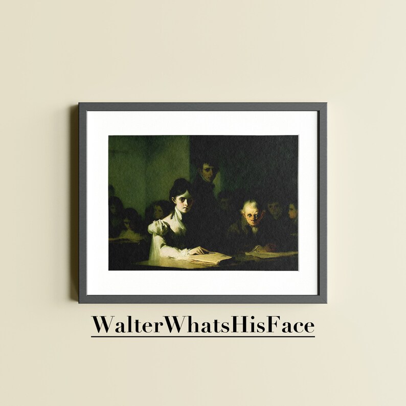 Gothic Classroom Moody Dark Painting Printable Wall Art as - Etsy