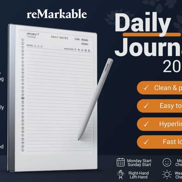 Remarkable 2 Diary - Etsy