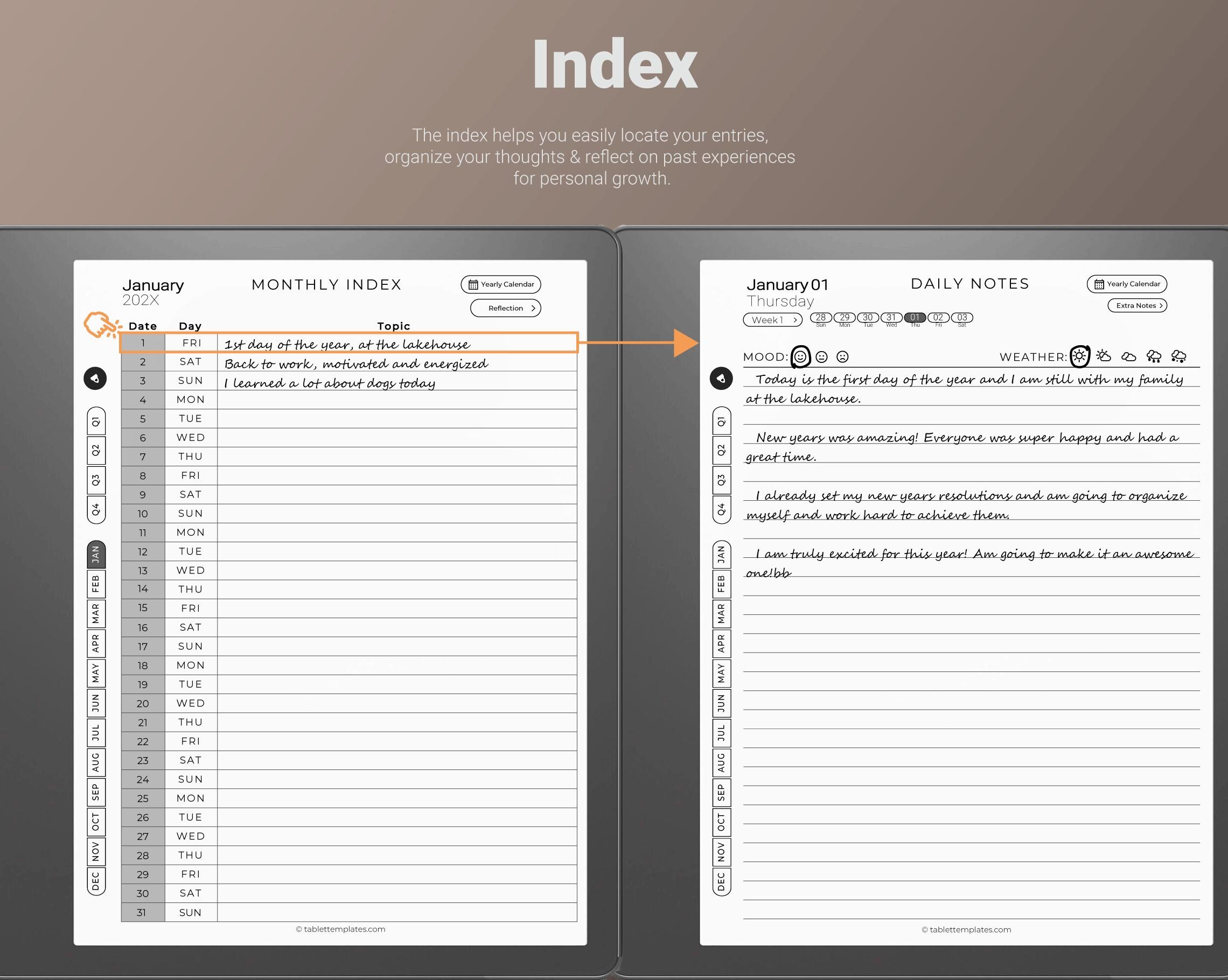 Kindle Scribe Daily Journal 2026-2027: Hyperlinked Productivity ...